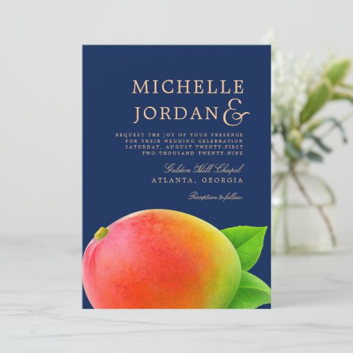Midnight Mango | Wedding Celebration Invite | Zazzle