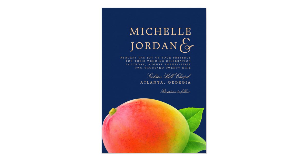 Midnight Mango | Wedding Celebration Invite | Zazzle.com