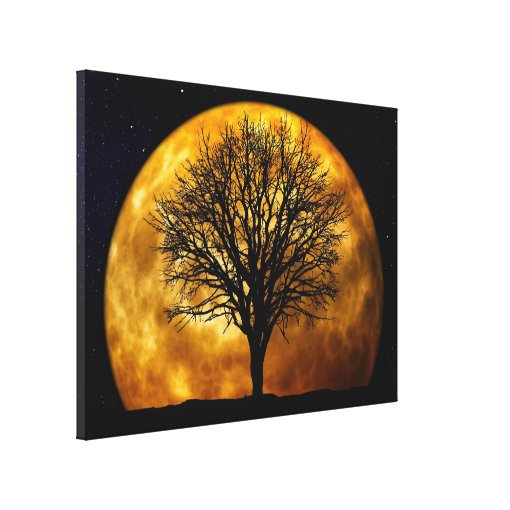 MIDNIGHT MOON CANVAS PRINT | Zazzle