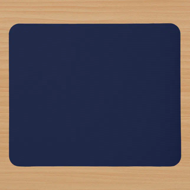 Midnight Navy Blue Solid Color Mouse Pad | Zazzle