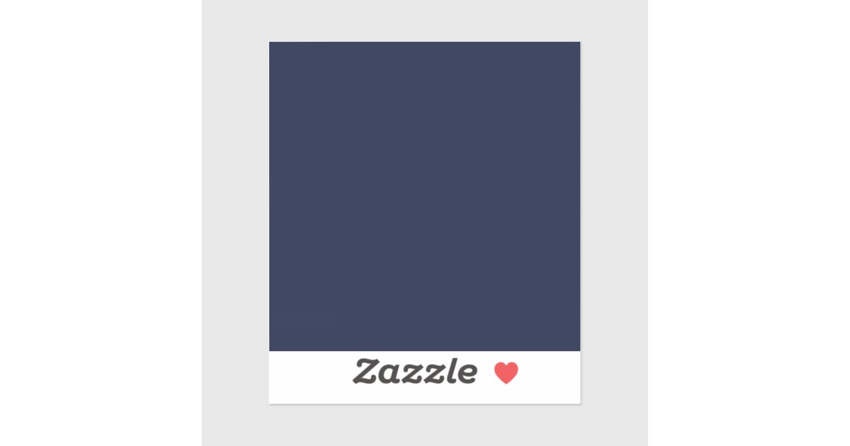 Midnight Navy Blue Solid Color Sticker | Zazzle