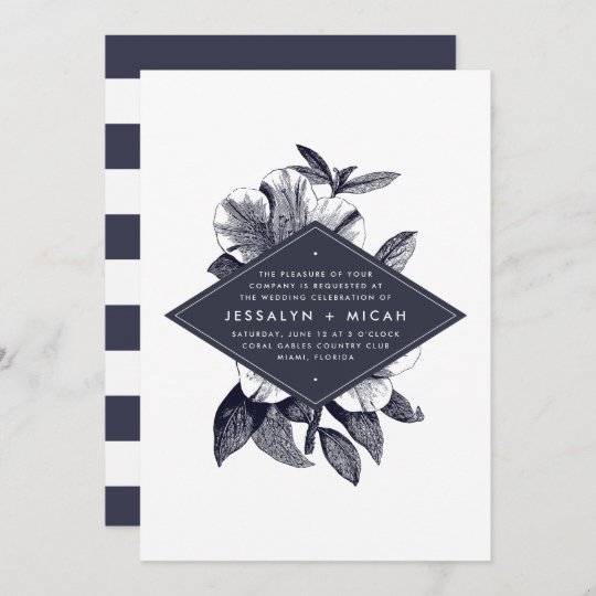 Midnight Orchid Wedding Invitation | Zazzle.com