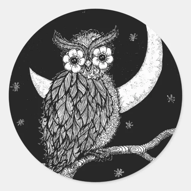 Midnight Owl Stickers | Zazzle