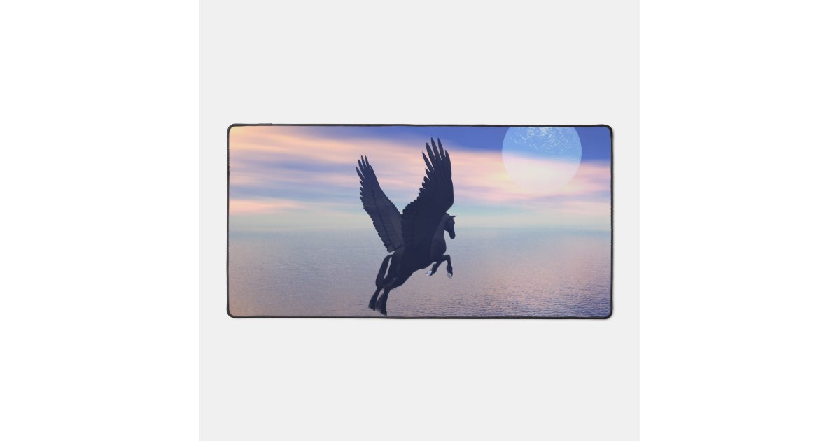 Midnight Pegasus Desk Mat | Zazzle