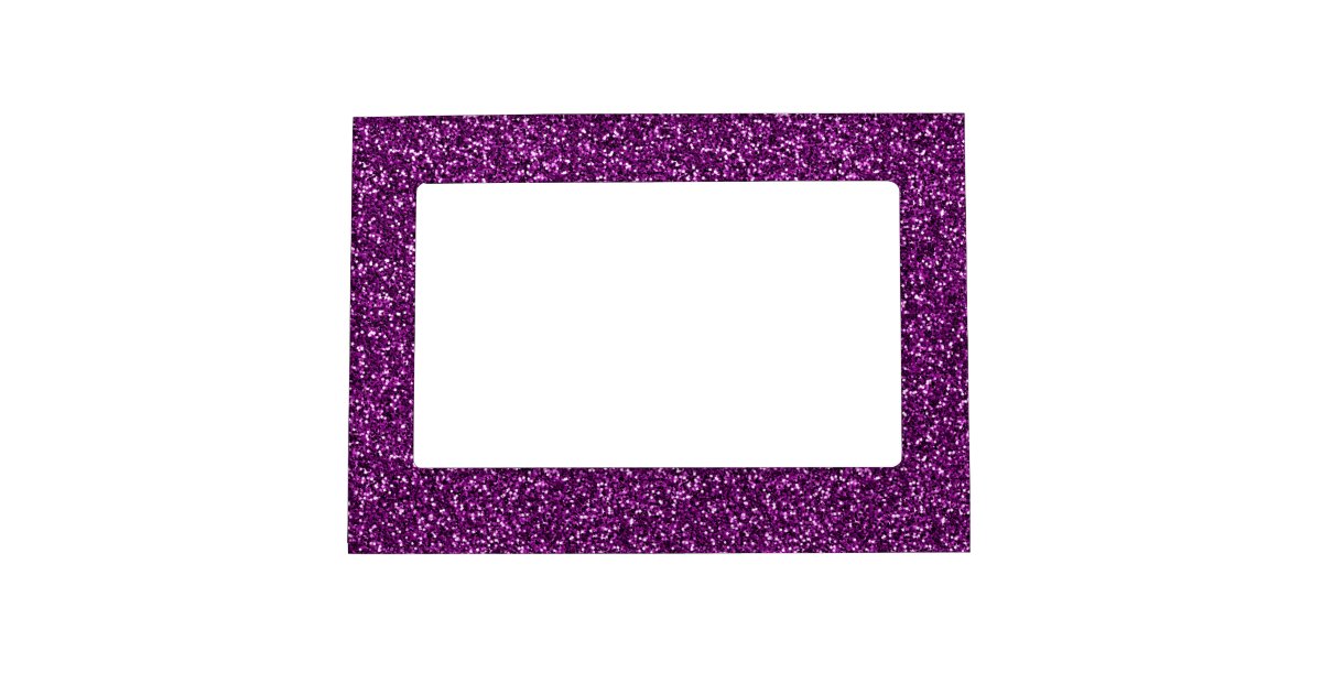 Midnight Purple Glitter Magnetic Frame | Zazzle