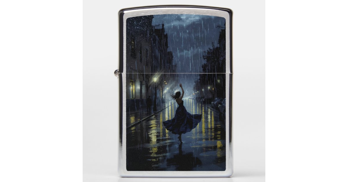 Midnight Rain Dance Zippo Lighter | Zazzle