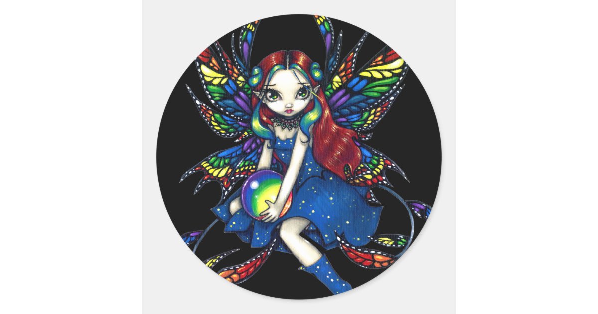 "Midnight Rainbow" Sticker | Zazzle