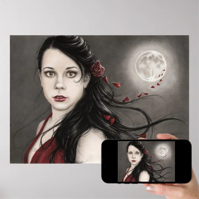Midnight Rose Poster | Zazzle