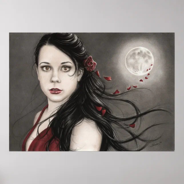 Midnight Rose Poster | Zazzle