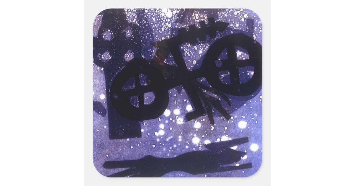 Midnight Square Sticker | Zazzle