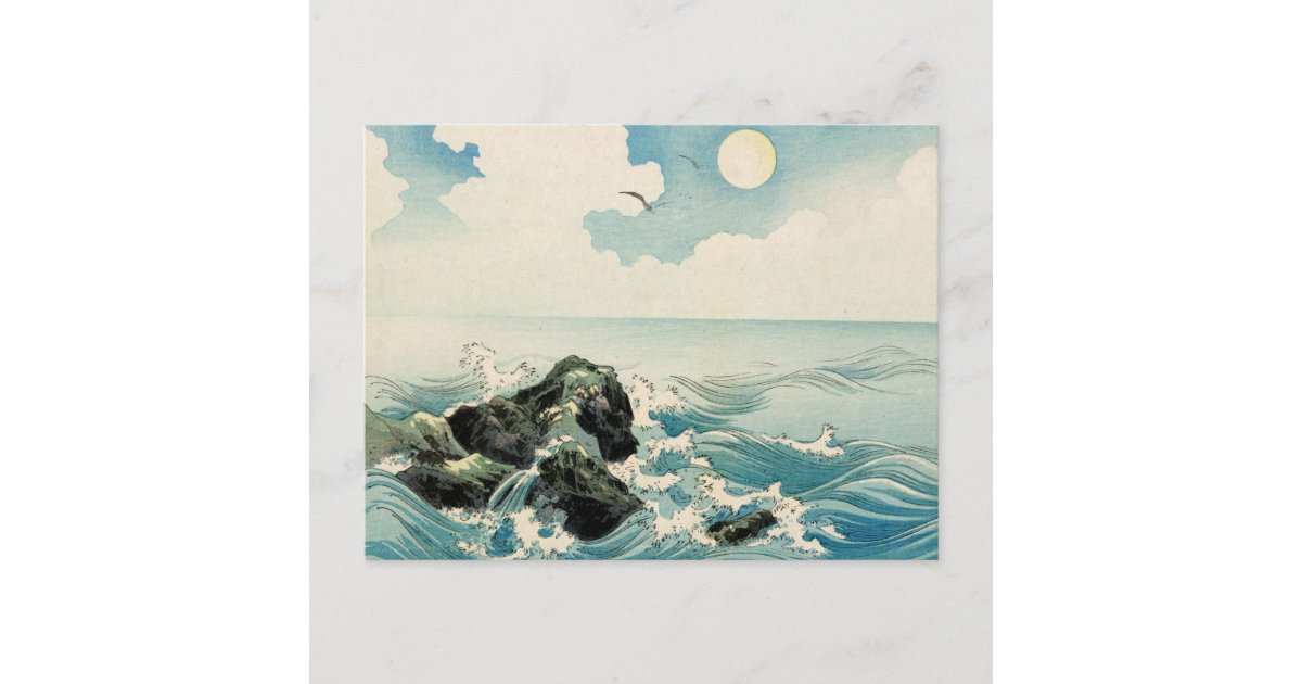 Midnight Waves Postcard | Zazzle