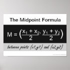 Midpoint Formula Poster | Zazzle.com