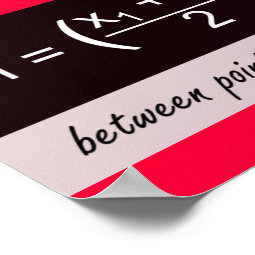 Midpoint Formula Math Poster | Zazzle