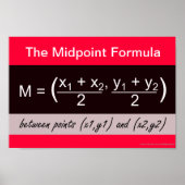 Midpoint Formula Math Poster | Zazzle