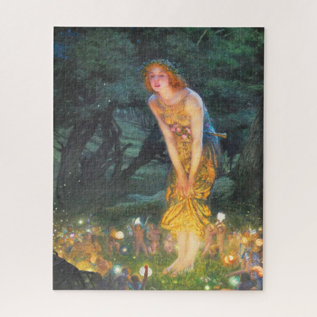 Midsummer Eve (1908) by Edward Robert Hughes Jigsaw Puzzle | Zazzle