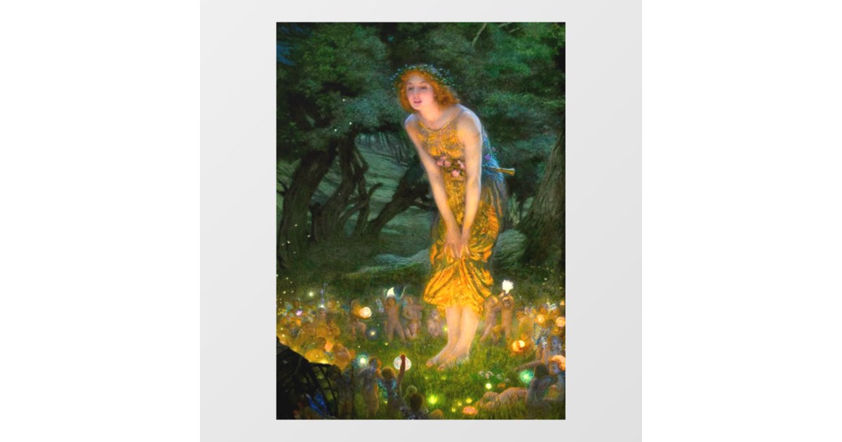 Midsummer Eve Edward Robert Hughes Window Cling | Zazzle