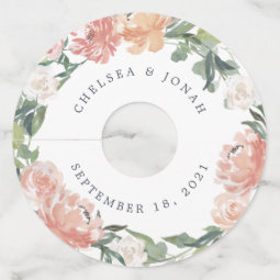 Midsummer Floral | Personalized Wedding Wine Glass Tag | Zazzle