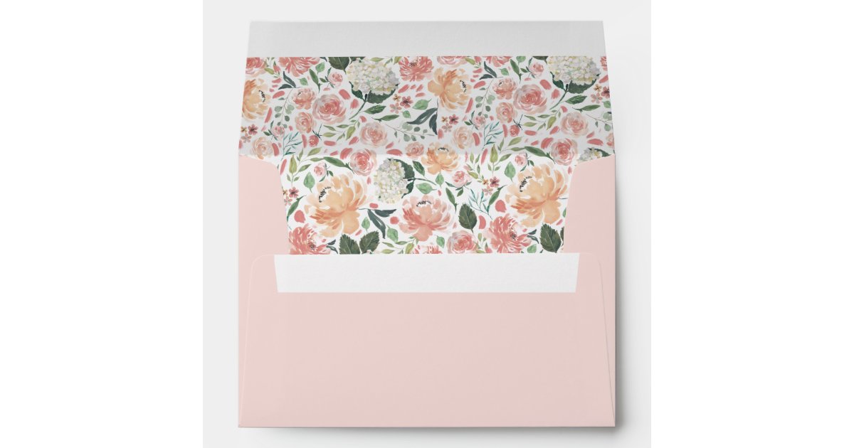 Midsummer Floral Pre-Printed Return Address Envelope | Zazzle