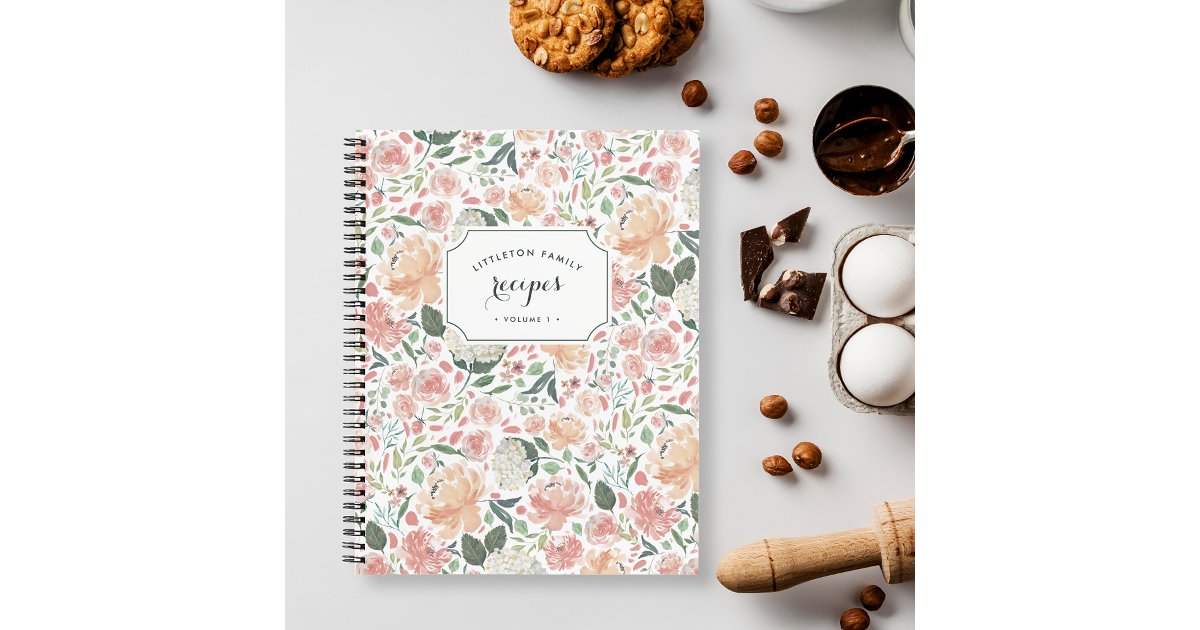 Midsummer Floral Recipe Notebook | Zazzle