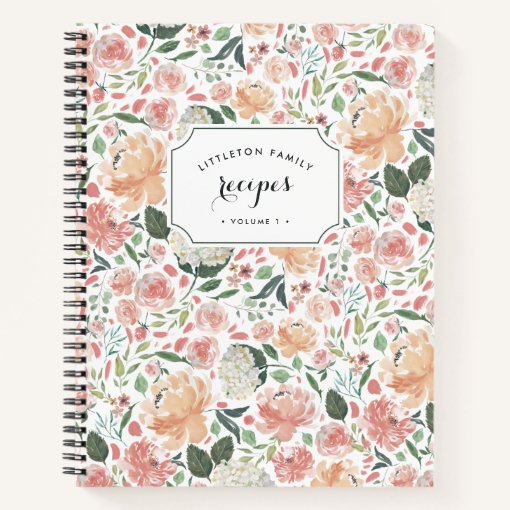 Midsummer Floral Recipe Notebook | Zazzle
