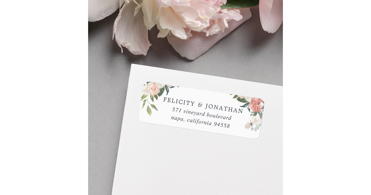 Midsummer Floral Return Address Label | Zazzle