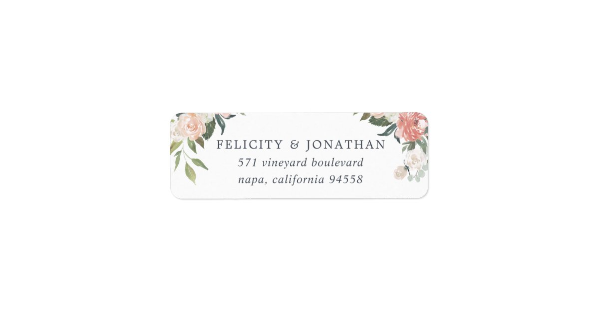 Midsummer Floral Return Address Label | Zazzle.com