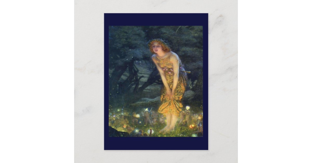 Midsummer Night Fairy Dance Postcard | Zazzle