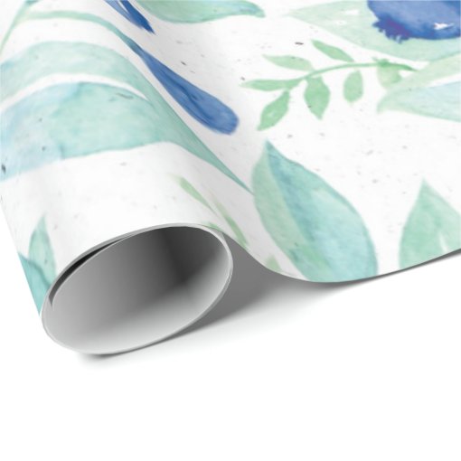 Midsummer Rustic Blueberry Berry Summer Pattern Wrapping Paper | Zazzle
