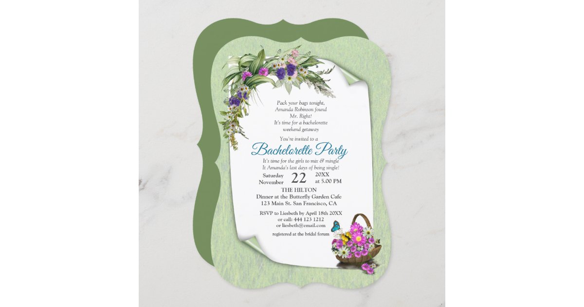 Midsummer Spring flower Invitation | Zazzle