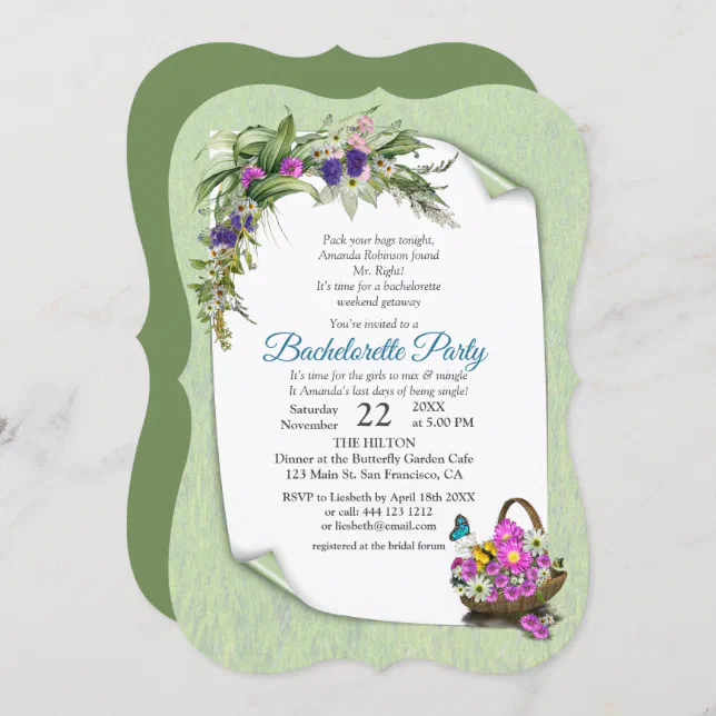 Midsummer Spring flower Invitation | Zazzle