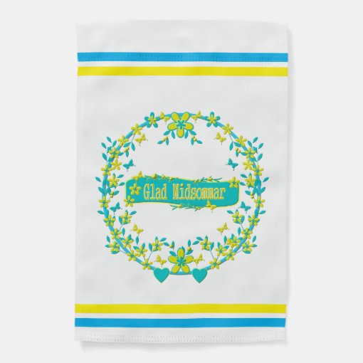 Midsummer symbol sweden garden flag | Zazzle