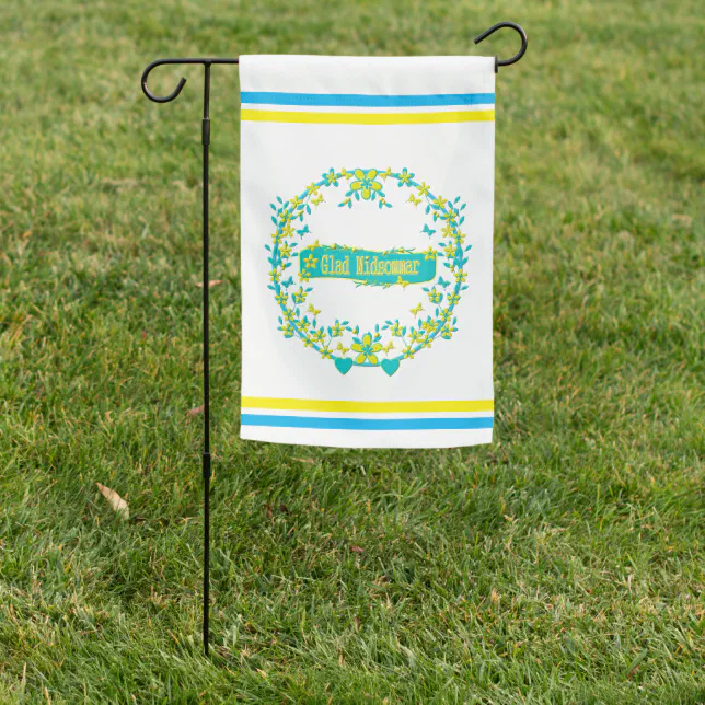 Midsummer symbol sweden garden flag | Zazzle
