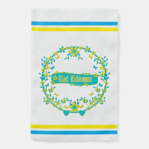Midsummer symbol sweden garden flag | Zazzle