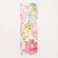 Midsummer | Watercolor Pink Floral Yoga Mat | Zazzle