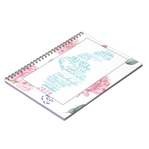 Midwife Log Book | Rose Watercolor Border | Zazzle