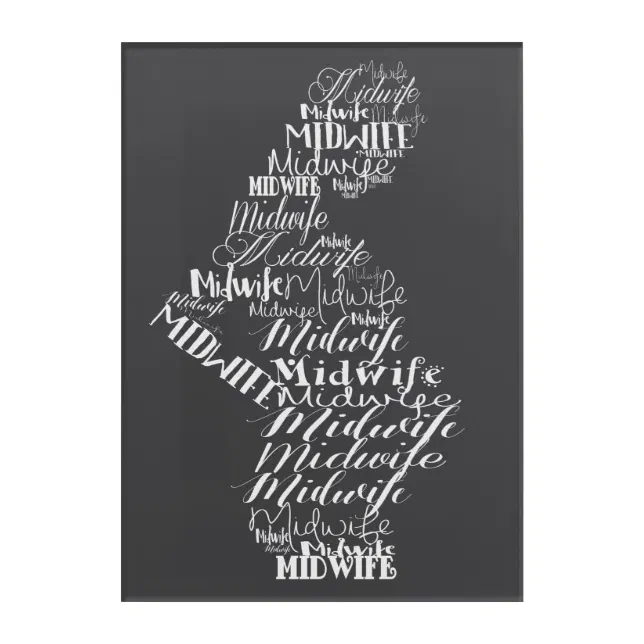 Midwife Office Gift Midwifery Acrylic Print | Zazzle
