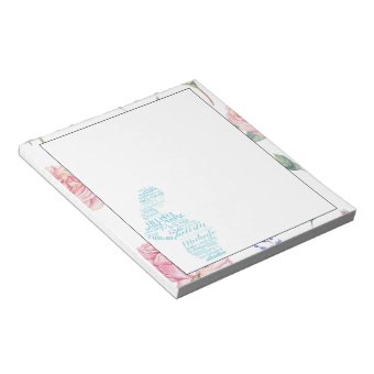 Midwife | Rose Watercolor Border Notepad | Zazzle