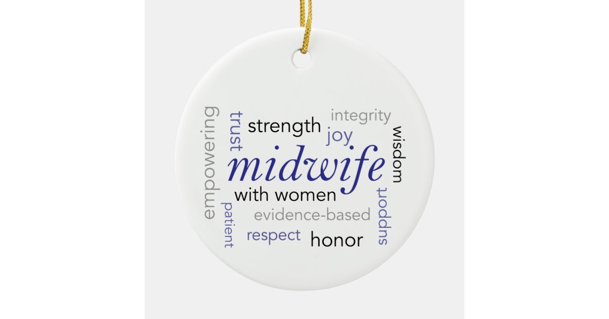 midwife word cloud ceramic ornament | Zazzle