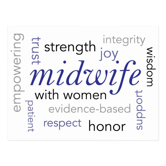 midwife word cloud postcard | Zazzle.com