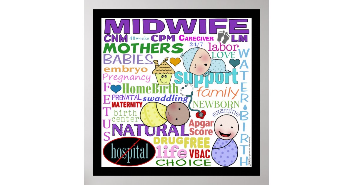 Midwifery Terminology-Subway Art Poster | Zazzle