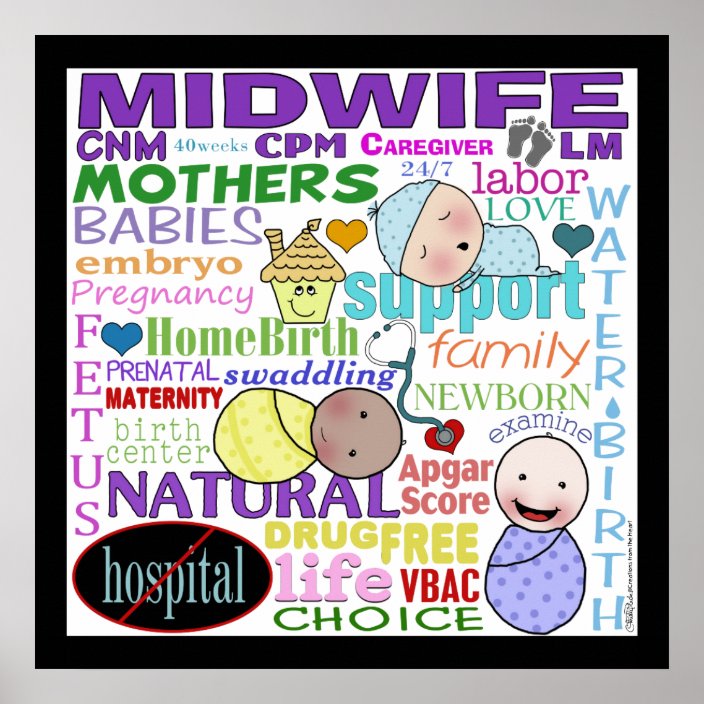 Midwifery Terminology-Subway Art Poster | Zazzle