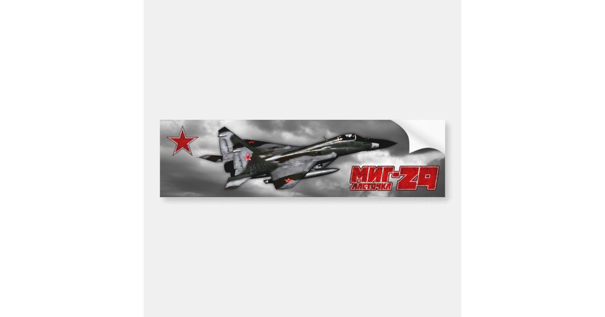 MiG-29 Bumper Sticker | Zazzle