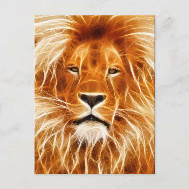 Mighty Lion postcard | Zazzle