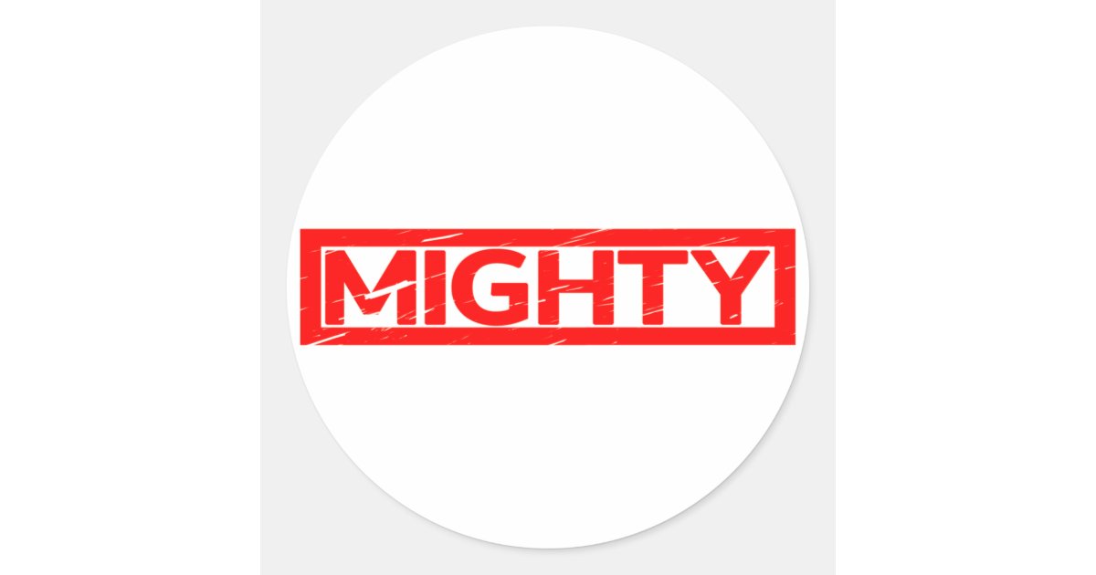 Mighty Stamp Classic Round Sticker | Zazzle