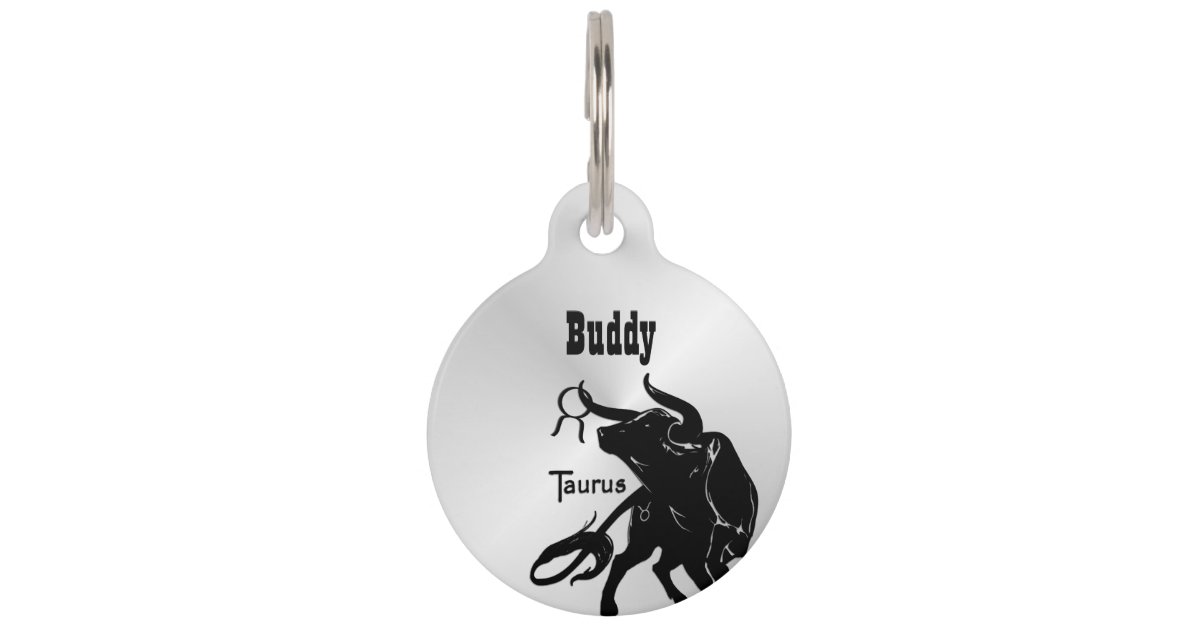 Mighty Taurus the Bull Zodiac Pet ID Tag | Zazzle