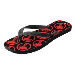 Mighty Thor Logo Flip Flops | Zazzle