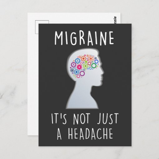 Migraine Awareness Headache sufferer Pain Postcard | Zazzle