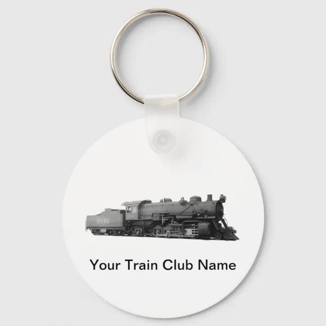 Mikado 2-8-2 Vintage Steam Engine Train Keychain | Zazzle