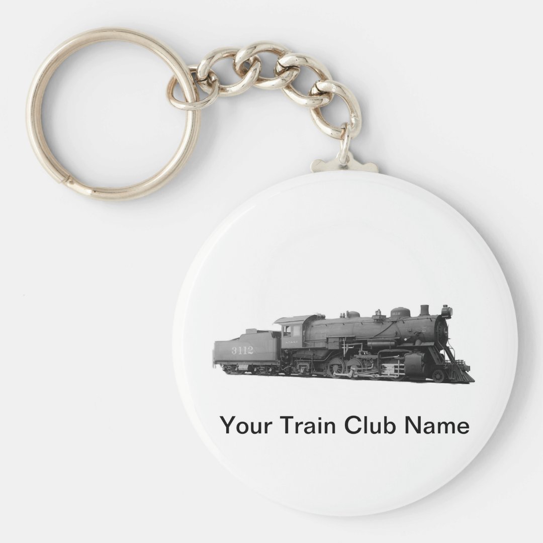 Mikado 2-8-2 Vintage Steam Engine Train Keychain | Zazzle