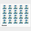 Mike and Sulley Reading Square Sticker | Zazzle